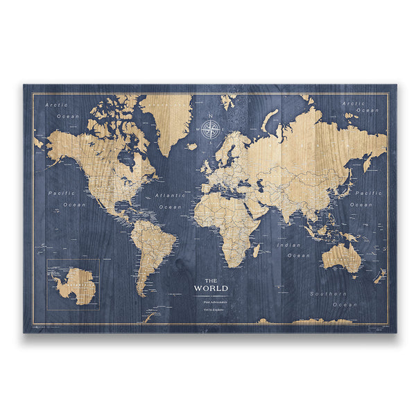 Push Pin World Map: Deep-Sea (Pins Included) – Stemcell Science Shop