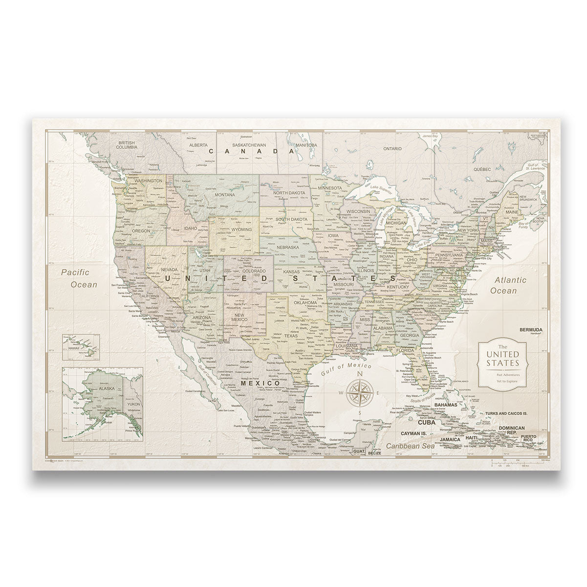 Push Pin USA Map: Desert Sunrise (Pins Included) – Stemcell Science Shop