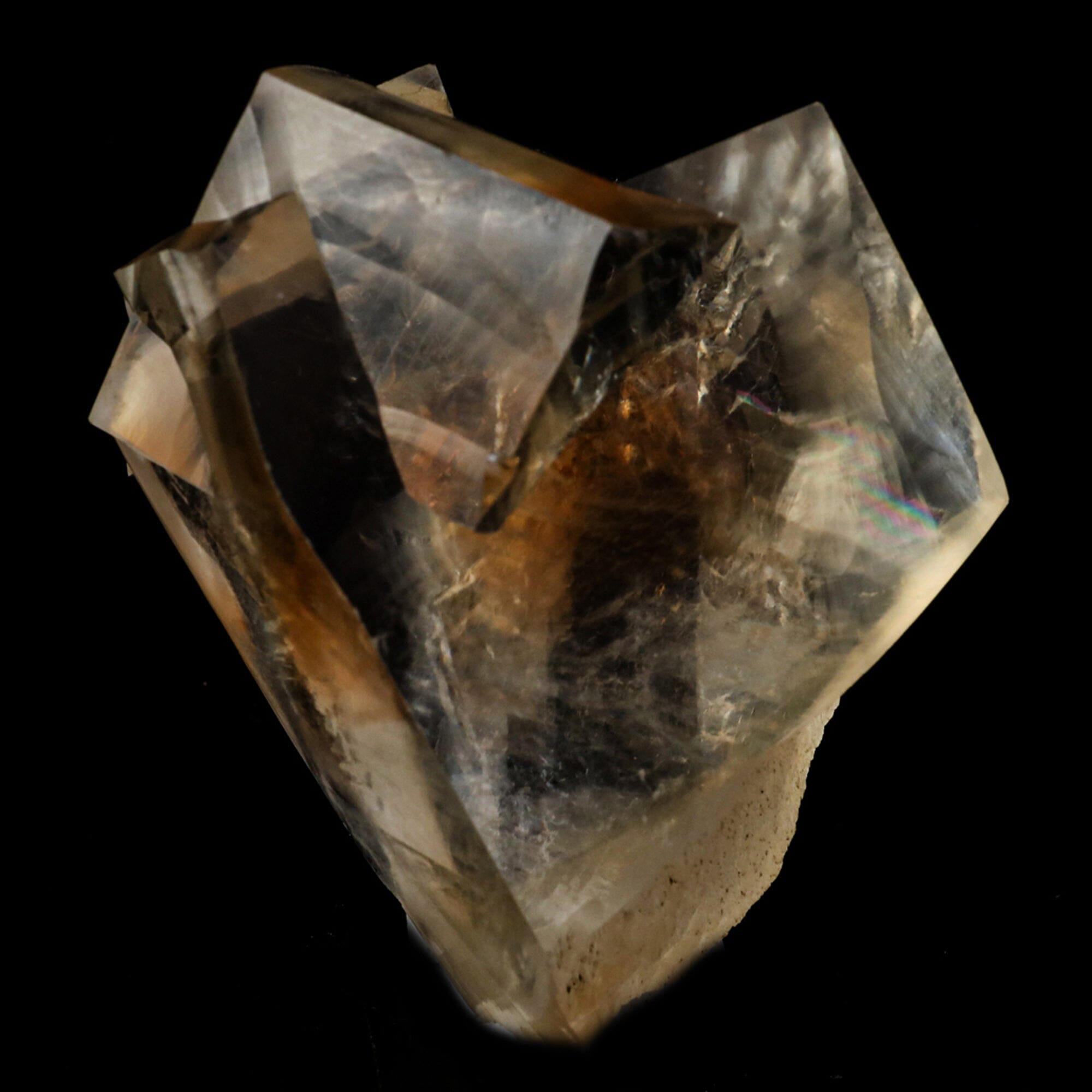 Calcite Terminated Golden Color Natural Mineral Specimen # B 6484 ...