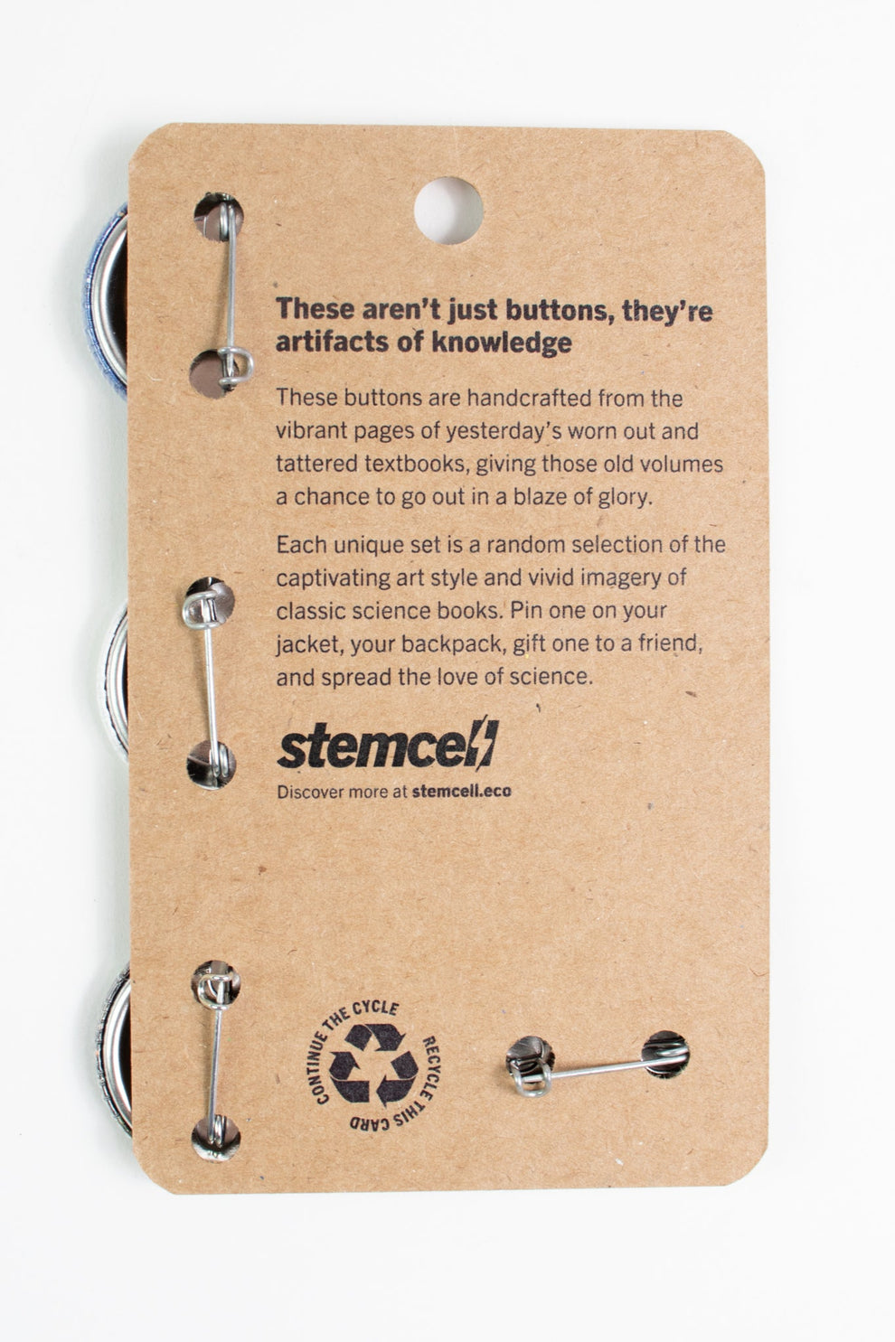 Old Science Book: Upcycled Buttons - Stemcell Science Shop