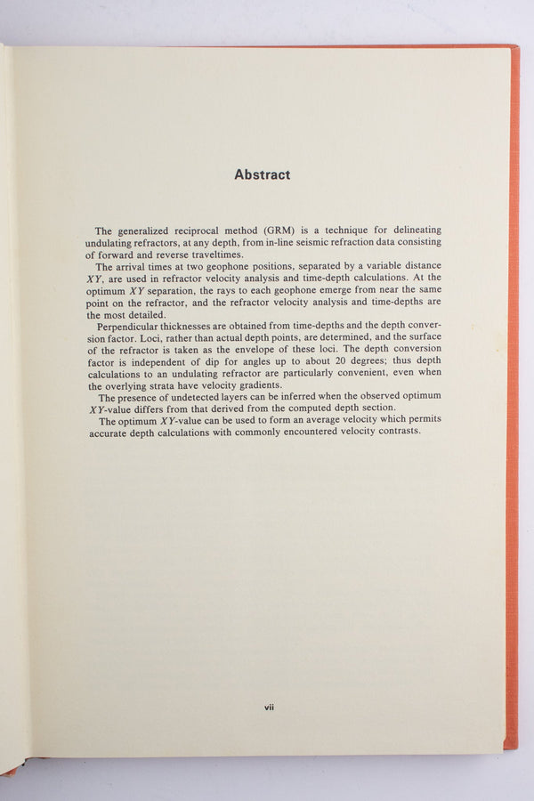 The Generalized Reciprocal Method of Seismic Refraction Interpretation ...